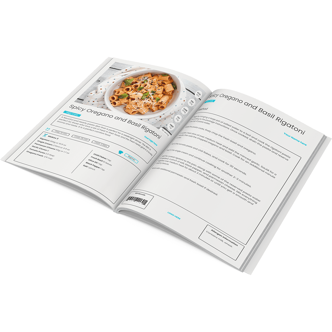 Recipe Cards with MyFitnessPal Barcodes